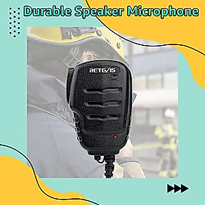 Retevis H-777 Walkie Talkies Mic 2 Pin Shoulder Speaker Mic Compatible with Retevis RT22 RT21 RT68 RT27 RB26 RT85 RT22S RT86 RT19 RT17 Baofeng UV-5R BF-F8HP 2 Way Radios,with 3.5mm Audio Jack(1 Pack)