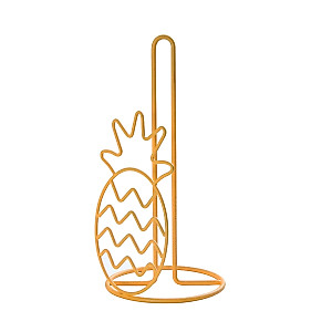 Kamenstein Pineapple Wire Paper Towel Holder, 12-Inch, Radiant Yellow