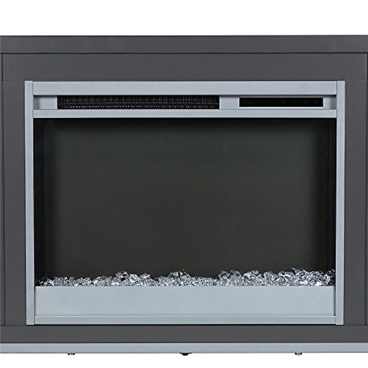 Ameriwood Home Lumina Fireplace Stand, TVs up to 70", Graphite Gray