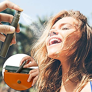 20 Pieces 10ml Spray Bottle Perfume Bottle Refillable Mist Plastic Mini Spray Bottle Portable Empty Perfume Bottle Atomizer for Travel Fragrance Makeup Tool (Black)