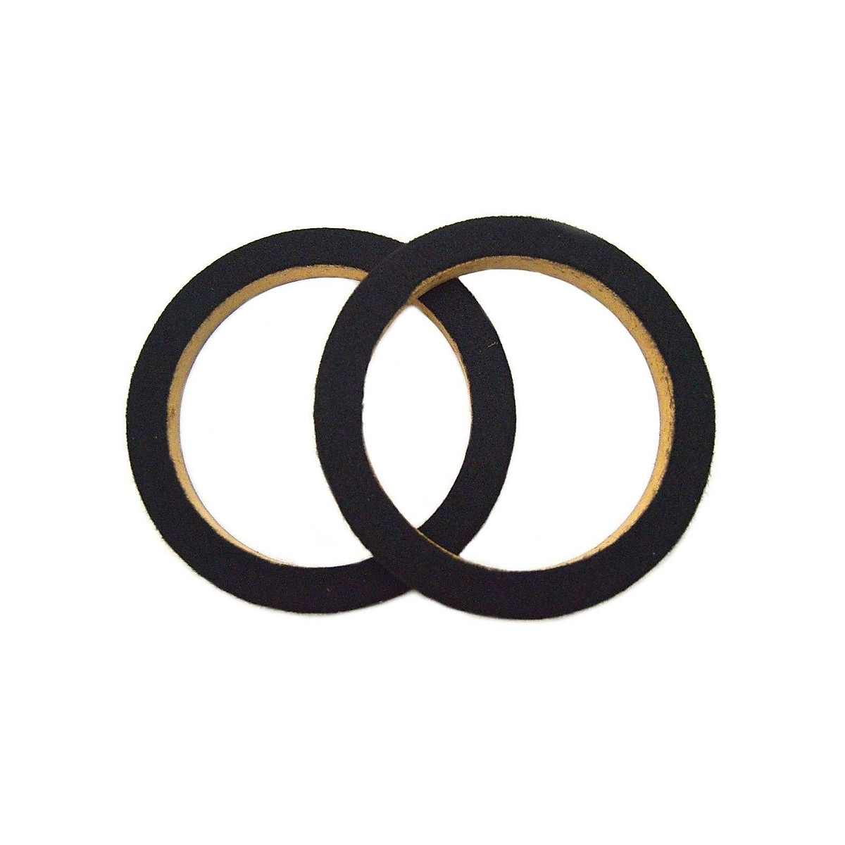 Nippon America 8 Pieces 6.5 Inch MDF Wood Speaker Spacer Rings with Black Carpet 4 Pairs -RING-065Cbk