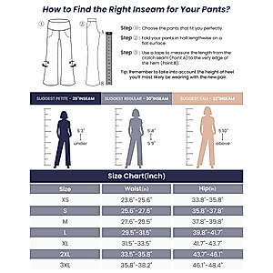 Promover Wide Leg Pants Woman Yoga Pants with Pockets Loose Stretch Casual Lounge Sweatpants Women Fashion Clothing(Black,M,30")