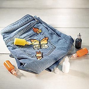 DIY Fabric Paints, Set of 12 Colors, (1oz bottles) Ultra Bright 3D Fabric Paint, Non-Toxic Water-Based and Permanent - Great Craft, Gift, Project - Decorate on Any Surface!