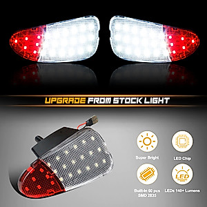 NDRUSH LED Door Panel Courtesy Light Door Interior Light Step Lights Assembly Replacement Compatible with 1997-2003 Ford F150 1997-1999 F250