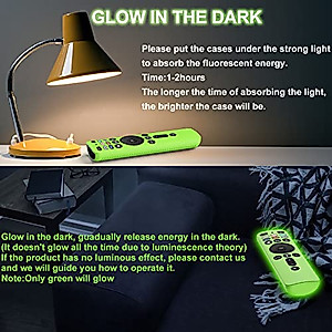 TOLUOHU 2 Pack Protective Case for VIZIO XRT260 Smart TV Remote Control,Vizio Remote Cover Anti-Slip Skin Sleeve Holder Replacement with Lanyard Glow in Dark(Glow Blue+Glow Green)