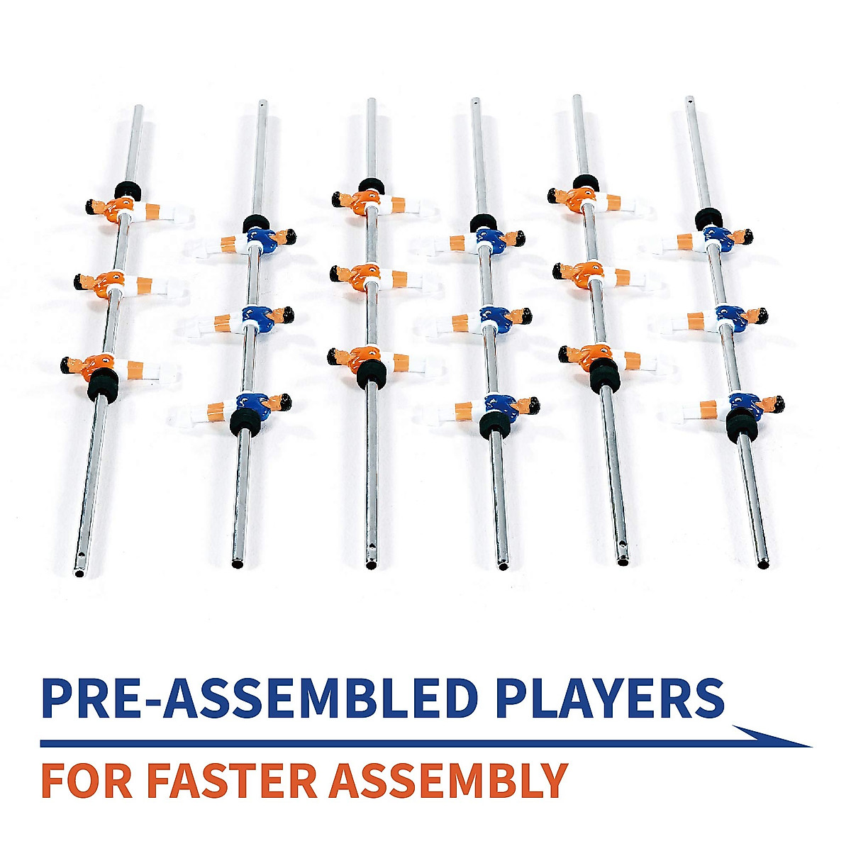 Rally and Roar Tabletop Foosball Mini Soccer Game, 2 Balls, 6 Player Rows, and Built In Scoreboard