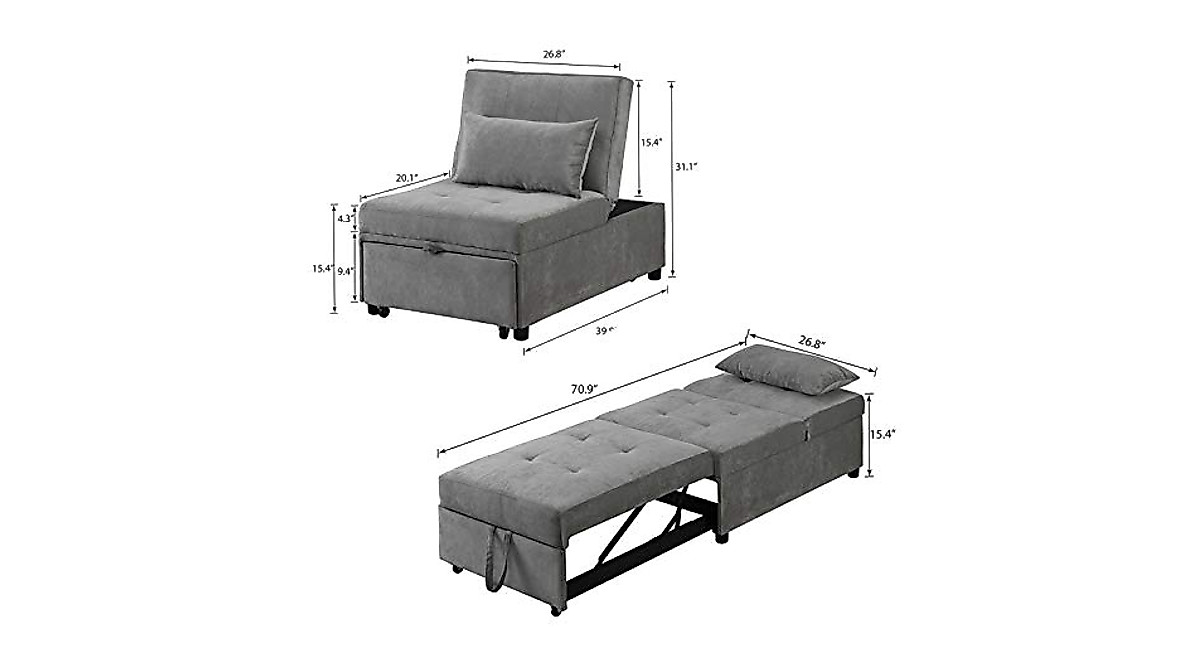 TITA-DONG 4-in-1 Convertible Sofa Bed – Space-Saving Comfort