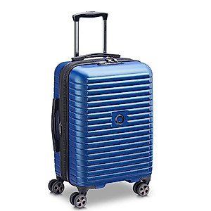 DELSEY PARIS Cruise 3.0 Hardside Expandable Luggage with Spinner Wheels, Blue, Carry on 21 Inch