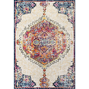 nuLOOM Maranda Transitional Medallion Area Rug, 7x9, Multi