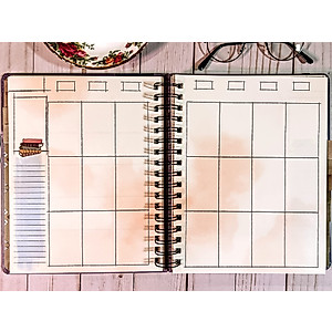 Conquest Journals Harry Potter Time is of The Essence Undated Spiral Planner, Vertical Format, Wrapped Book Board Cover, Spiral Bound, 5 Sticker Sheets, Elastic Closure Strap, Bookmark, 7.75"x9.25"