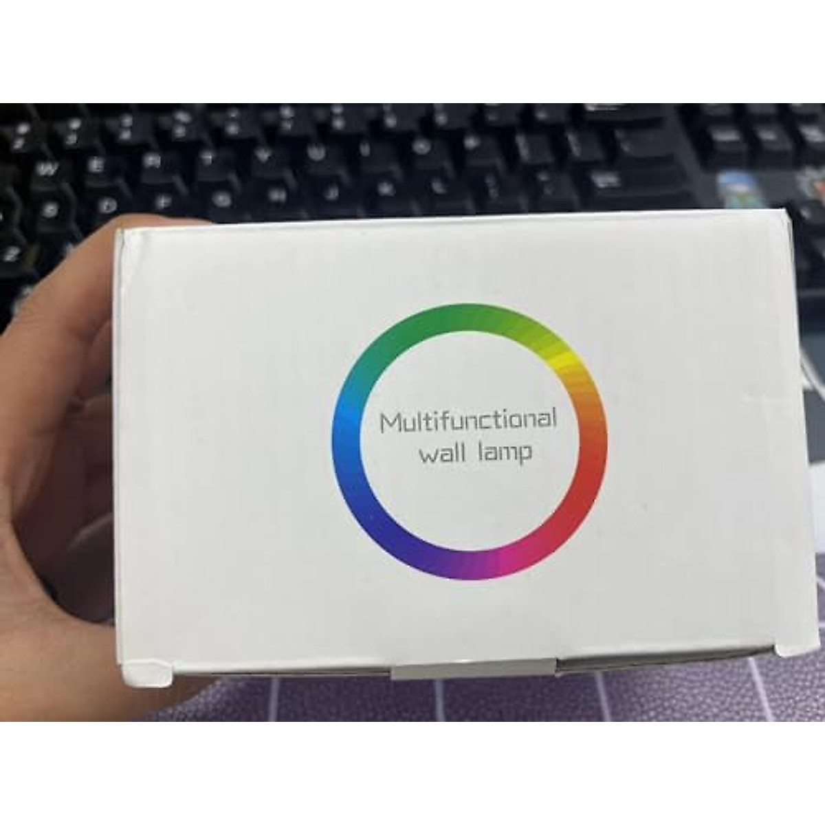 Amouhom LED Wall Sconce with Remote Touch Control Wall Mounted Night Light 5 Brightness Levels &7 Colors with 2500 mAh Battery 360° Rotating Bedside Lamp for Bedroom Living Room (White)