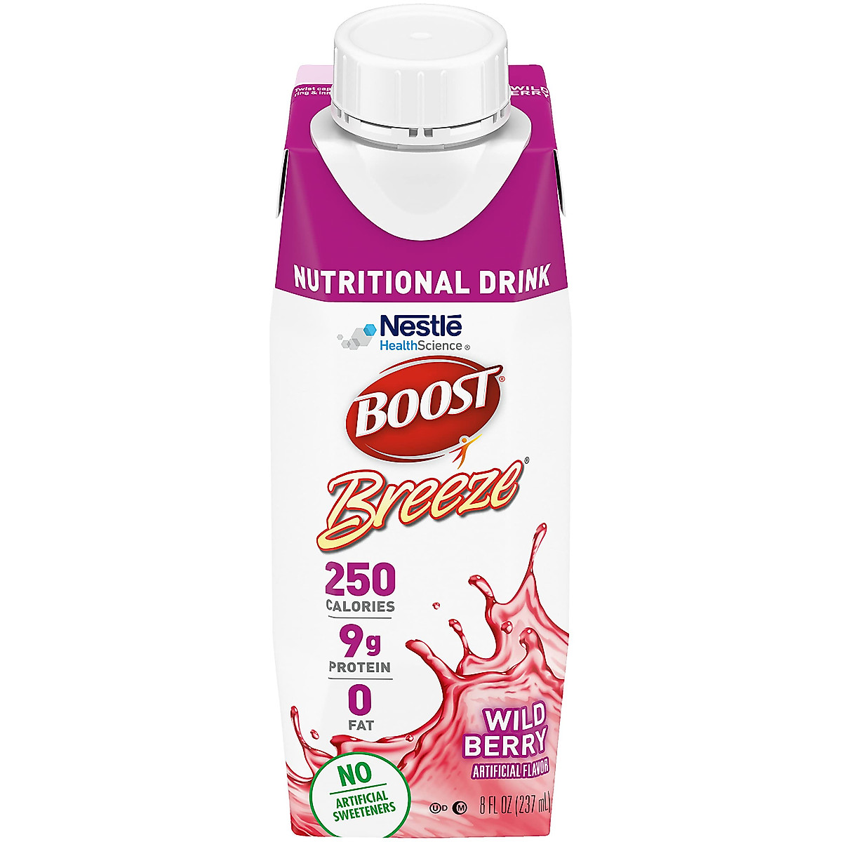 Boost Breeze Nutritional Drink Wildberry, 8 Fl Oz (Pack of 6)