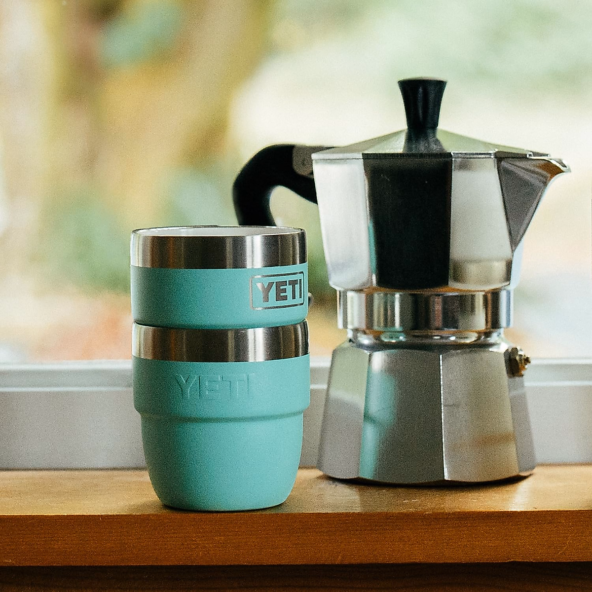 YETI Rambler 4 oz Stackable Cup, Stainless Steel, Vacuum Insulated Espresso/Coffee Cup, 2 Pack, Chartreuse