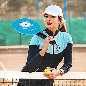 Amicoson Pickleball Paddles - Pickleball Set of 4 Paddles, Indoor & Outdoor Pickleball Balls, Pickleball Paddle Set of 4 Wood Pickleball Racket Ergonomic Cushion Grip, 8 Pickleball Balls & 1 Carry Bag