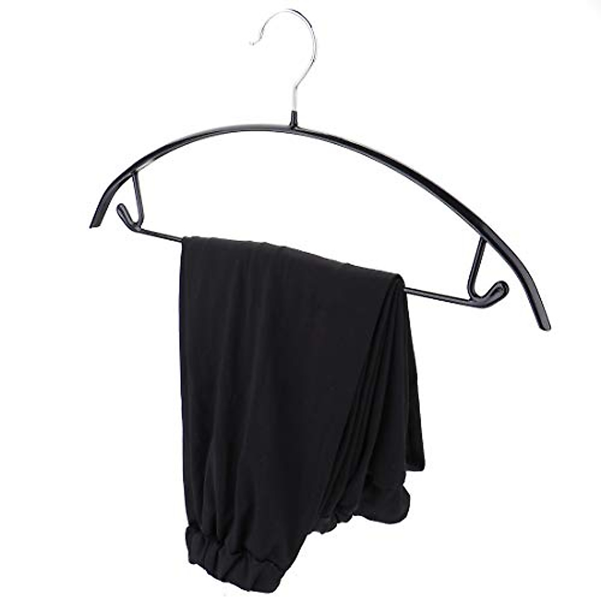 Tosnail 20 Pack Non-Slip Sweater Hangers with Pants Bar, Suit Hanger Coat Hangers, Shirt Hangers, Dimple and Crease Free Hanger Closet Organizer - Black