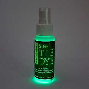 S.E.I Glow in The Dark Tie Dye Spray Bottle, 2- Ounces, Fabric Spray Dye