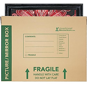 Picture/Mirror Moving Boxes - 37 x 4 x 27 inches, 8 Pack - Picture Boxes for Moving - Picture Moving Boxes - Cheap Cheap Moving Boxes