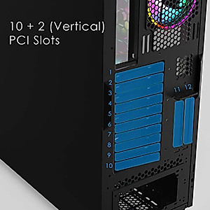anidees AI Crystal XL PRO RGB Full Tower Tempered Glass XL-ATX/E-ATX/ATX Gaming Case Support 480/360 Radiator, Optical Drive, Includes RGB 120x5 PWM Fans/LED Stripsx2 - AI-XL-PRO-RGB (PC Case ONLY)