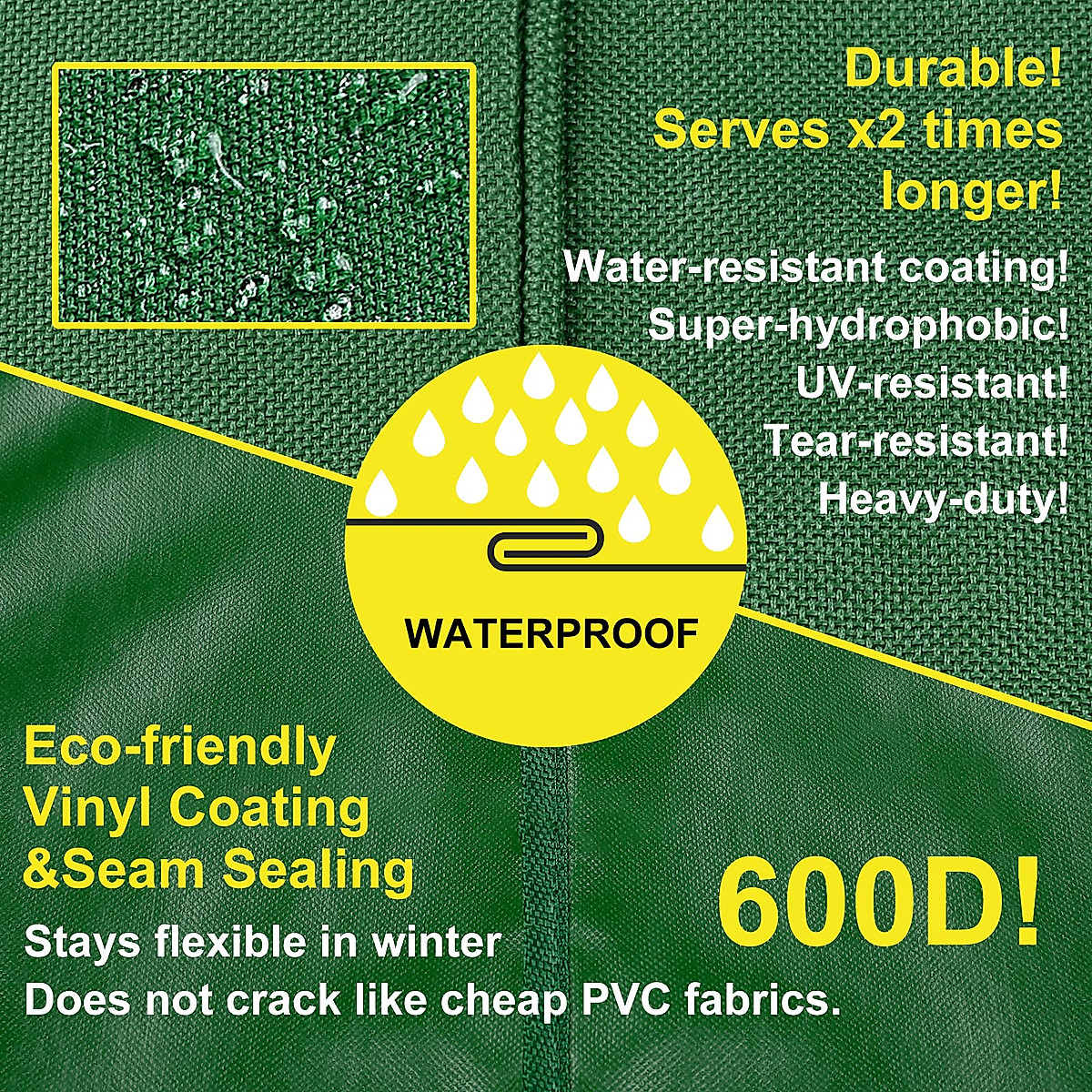 Triceratops Air Conditioner Cover for Outside Units, Outdoor 600D Oxford Square Air Condition Cover Fits up to 34 x 34 x 30 inches, Anti-Fade and Weather Resistant AC Cover