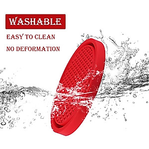 SINGARO Car Cup Coaster, 4PCS Universal Non-Slip Cup Holders Embedded in Ornaments Coaster, Car Interior Accessories, Red