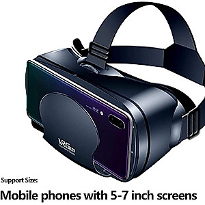 VR Headset, VR Glasses, VR Goggles-for 3D VR Movies Video Games, Play Mobile Games & 360 Movies, VR Headset with Remote Controller Virtual Reality Headset for 5.0-7.0inches iPhone & Android