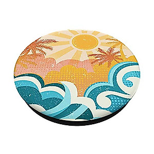 Summer Pop Mount Socket Palm Sun Beach Vacation PopSockets PopGrip: Swappable Grip for Phones & Tablets