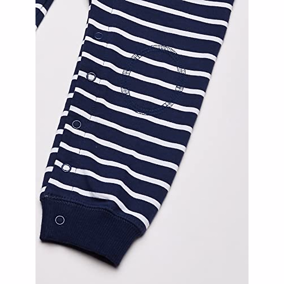Carter's Baby Boys' 2-Pack One-Piece Romper, Grey Dino/Navy Stripe, 18 Months