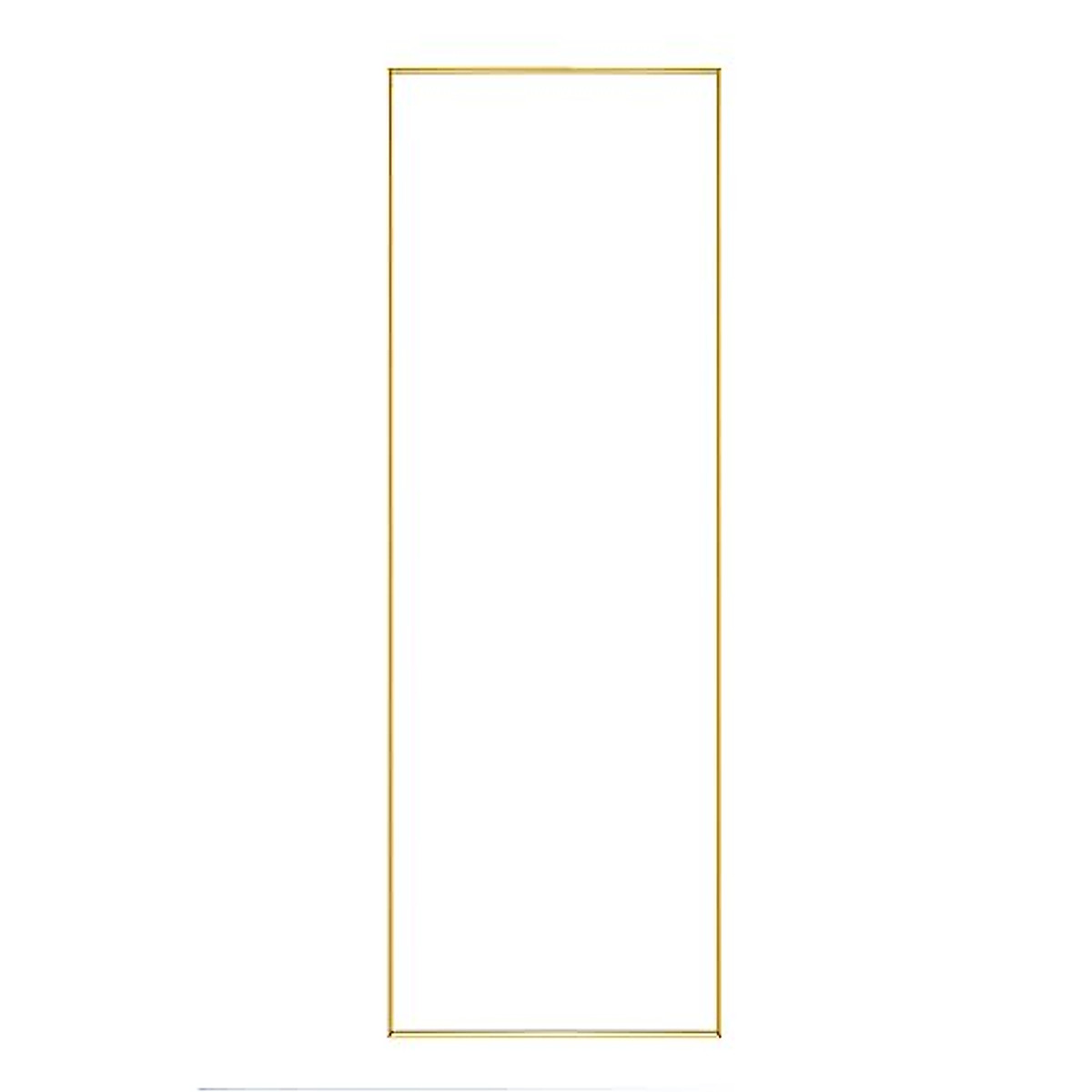 65" x 24" Wall Mounting Full Body Mirror, Full Length Mirror with Stand, Alloy Frame Full-Length Mirror for Living Room, Bedroom (Gold)