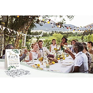 Put a Ring On It,Don't Say Bride or Wedding Game,Bridal Shower Games 50 Guests,Greenery Eucalyptus Bridal Shower,Engagement Party,Bachelorette Decorations for Party,Bridal Shower Favors-L1