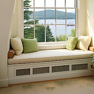 Focuprodu Custom Bench Cushion,Custom Sized Patio Furniture Cushions Come with Straps,Window Seat Cushion Removable Cover Easy to Clean