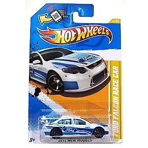 Hot Wheels New 2012 Ford Falcon Race Car White