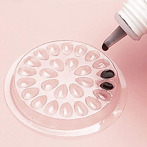 Kukiwhy 100 Pcs Eyelash Glue Holder False Eyelashes Glue Holder Eyelash Extension Glue Holder Pallet Pads