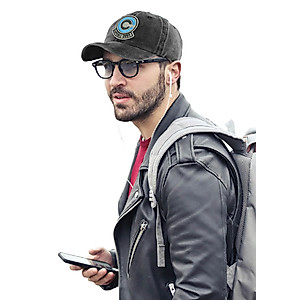 ALLNTRENDS Capsule Corp Washed Pigment Dyed Baseball Cap (Royal Blue)