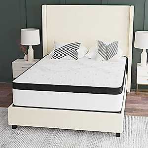 EMMA + OLIVER Asteria Extra Firm 12" Hybrid Mattress in a Box with CertiPUR-US Certified Foam, Pocket Spring Core & Knit Fabric Top for All Sleep Positions - Full