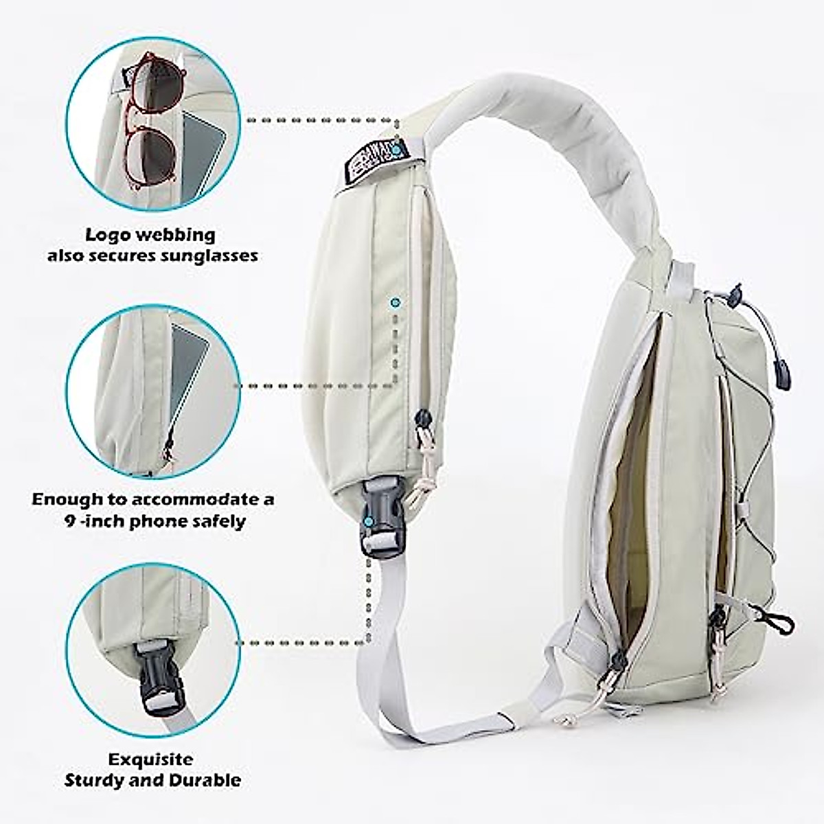 BAWADE Sling Bag Crossbody Sling Backpack for Women&Men,Shoulder Bag Chest Bag Daypack for Travelling,Hiking,Cycling