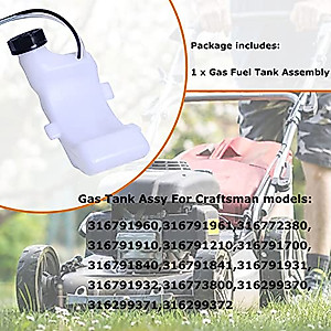 Mtanlo Gas Petrol Fueling Tanks Assemble Cap Bolt Hole for MP429 MP479 TB525EC TB590EC 753-06240 BC5090 CC148 Trimmers Grass Mower with w/ 2 Lines Fuel Replace OEM Part