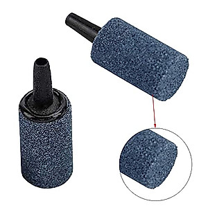 50 Pack 1 Inch Air Stone,Aquarium Air Stones, Cylinder Bubble Diffuser Airstone Fish Tank Bubbler Air Pump Accessories for Aquariums Hydroponics Grey (50 Pack)