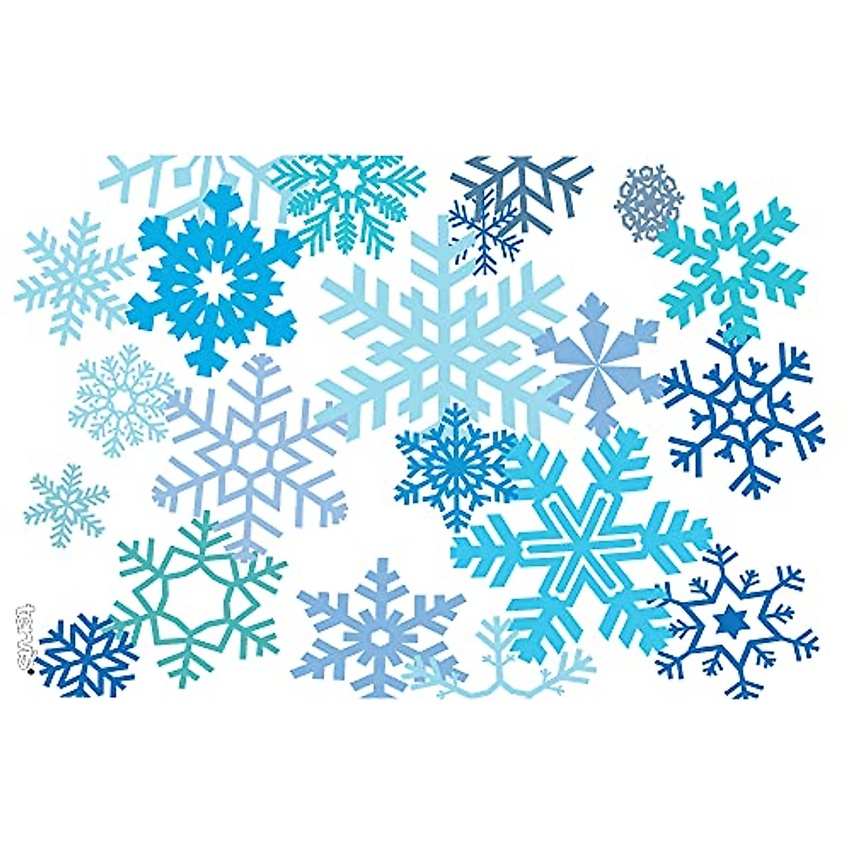 Tervis Snowflakes Tumbler with Wrap and Blue Lid 16oz, Clear