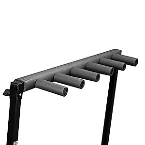 Rok-It Multi Guitar Stand Rack with Folding Design; Holds up to 5 Electric or Acoustic Guitars (RI-GTR-RACK5)