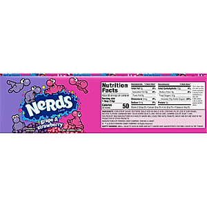 Nerds Candy, Grape & Strawberry, Treat-Size Theater Candy Boxes, Back To School Sweet Treat, 1.65 Ounce (Pack Of 24)