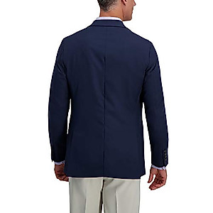 Haggar mens The Active Series Classic Fit Gabardine Blazer Business Suit Jacket, Indigo, 42 Short US