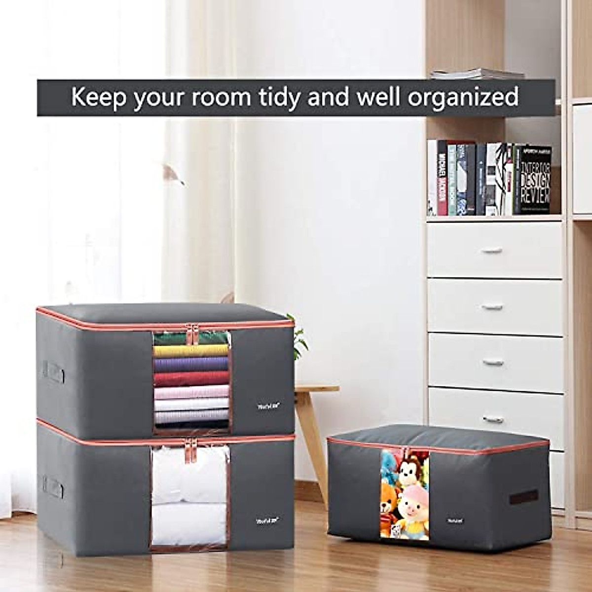 100L Waterproof Clothes Storage Bag 70L Waterproof Transparent Storage Bins