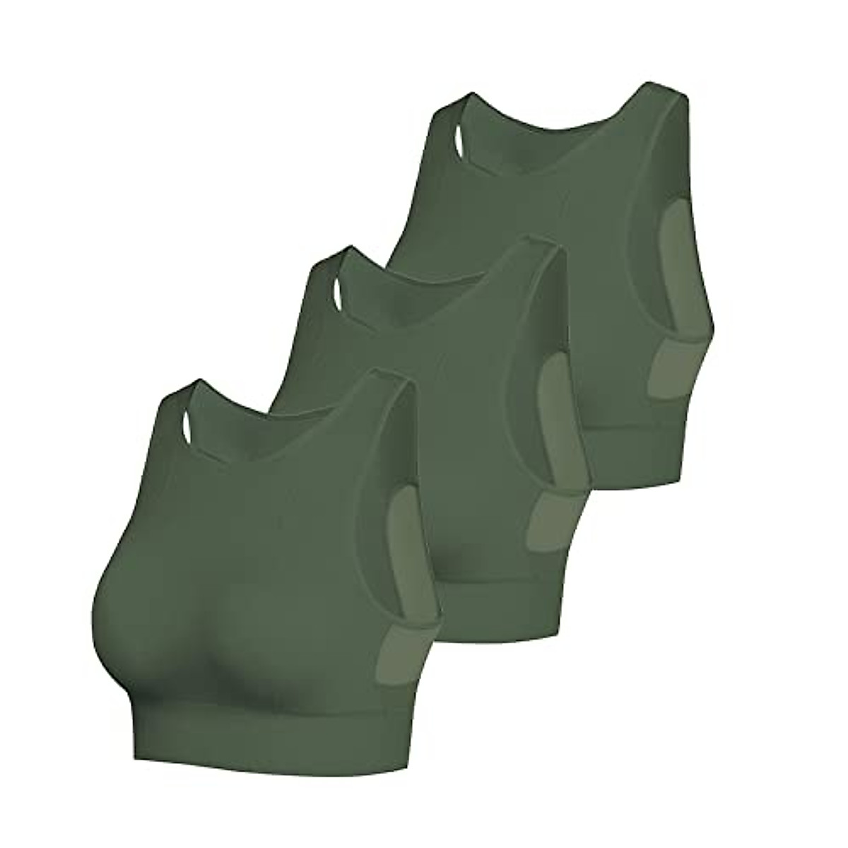 Sports Bras For Women Mesh Sports Bra Tank Top Padded Yoga Bras Workout Tops Workout Womens Clothing (Green, XXL)