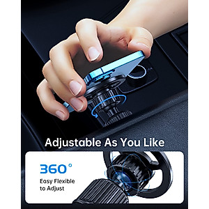 UBeesize Magnetic Car Mount Holder | 360° Rotation for iPhone 12/13/14 and More | for Air Vent & Desk & Dashboard Mount | 18 N52 Magnets for Magsafe | Safe and Easy One-Handed Operation