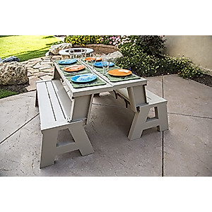 Premiere Products 5RCATA Tan Convert A Bench, Approximate Size: Table 27" H x 14" D 31" H x 58" L Seat 17" H x 14" D Weighs 38 lbs