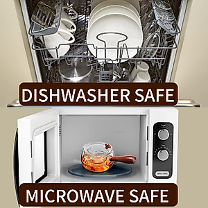 PARACITY Glass Teapot with Infuser Japanese Teapot Stovetop Safe Teapot Blooming and Loose Leaf Tea Maker with Wooden Handle Kyusu 11.8 oz 350 ml