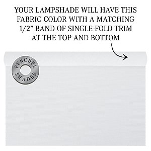 FenchelShades.com 13" Top Diameter x 15" Bottom Diameter x 10" Height Fabric Drum Lampshade Spider Attachment (Linen White)