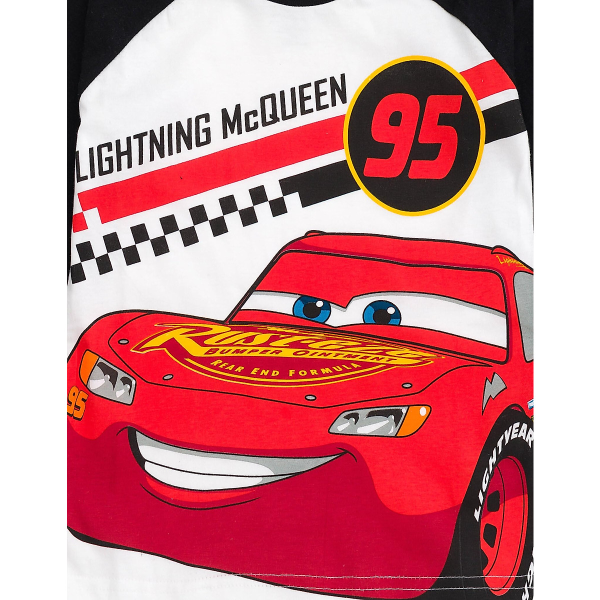 Disney Pixar Cars Lightning McQueen Tow Mater Toddler Boys 2 Pack Long Sleeve T-Shirts White/Gray 3T