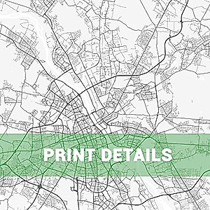 Dear Mapper Warsaw Poland View Abstract Road Modern Map Art Minimalist Painting Black and White Canvas Line Art Print Poster Art Print Poster Home Decor (Set of 3 Unframed) (16x24inch)