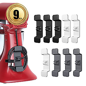 Cord Organizer for Kitchen Appliances, 9 Pack Appliance Cord Organizer Stick On, Cord Wrappers for Kitchen Appliances Compatible with Stand Mixer, Toaster, Air Fryer, Coffee Maker